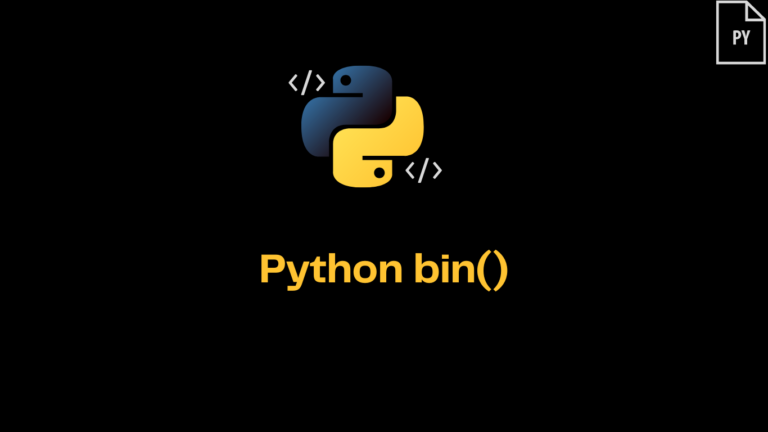 Python bin() - ItsMyCode